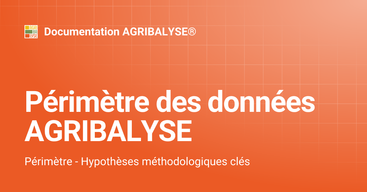 Périmètre des données AGRIBALYSE | Documentation AGRIBALYSE®